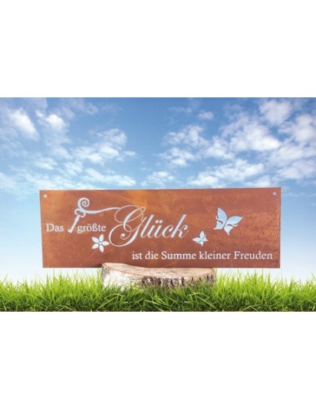 Blechschild Gedichttafel Das größte Glück ist die Summe vieler Freuden ... Blechschild Gedichttafel Das größte Glück ist die Summe vieler Freuden ...