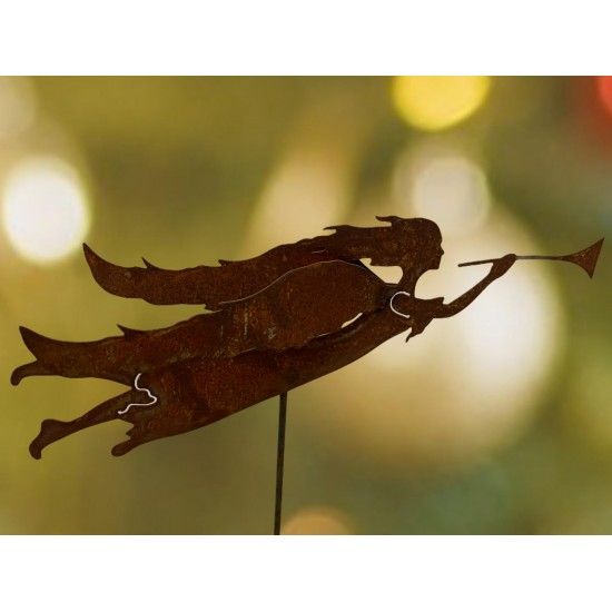 Start Engel „Lydie“ mit doppelten Flügeln und Trompete Länge 50 cm Die ...